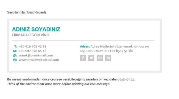 Alaoğlu Tasarım | Outlook Html İmza Örnekleri